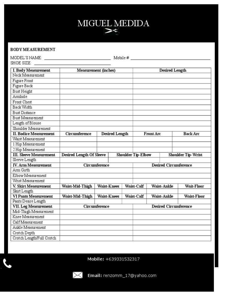 Body Measurement | PDF