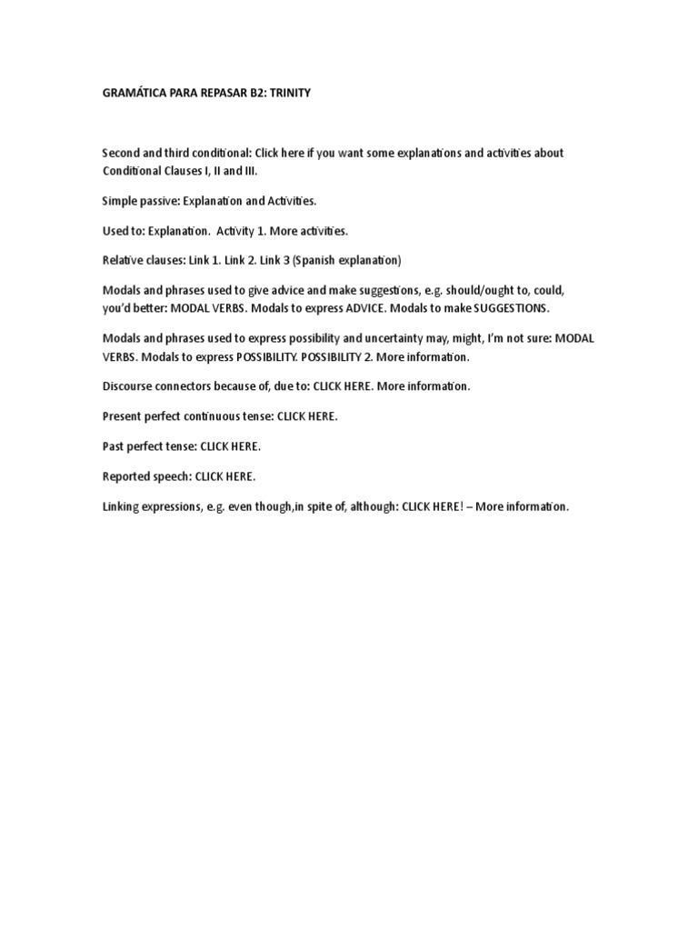 Grammar b2 Trinity | PDF