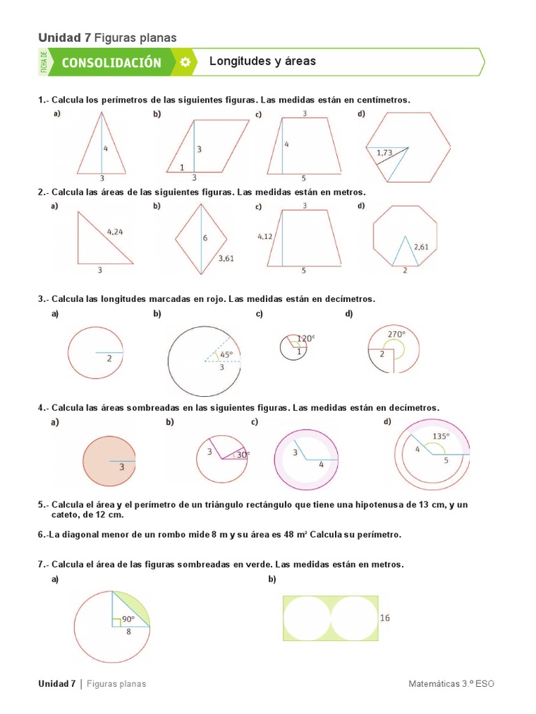 Unidad 7 Figuras Planas | PDF
