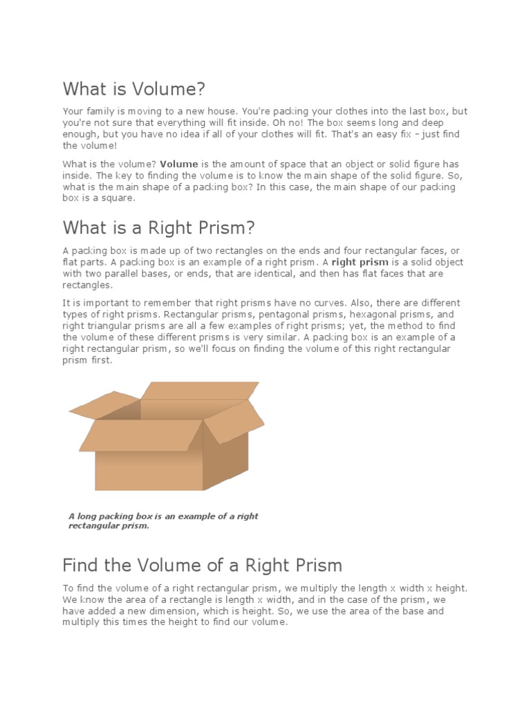 What Is Volume | PDF | Area | Volume