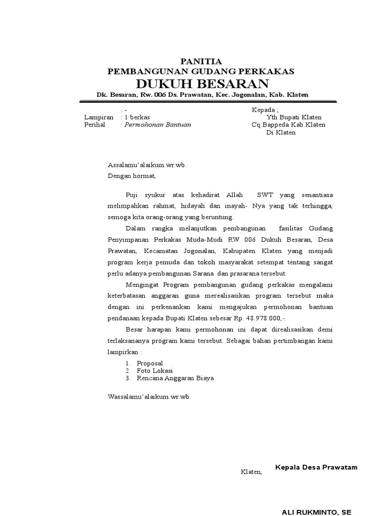 Proposal Desa Perkakas Ki | PDF