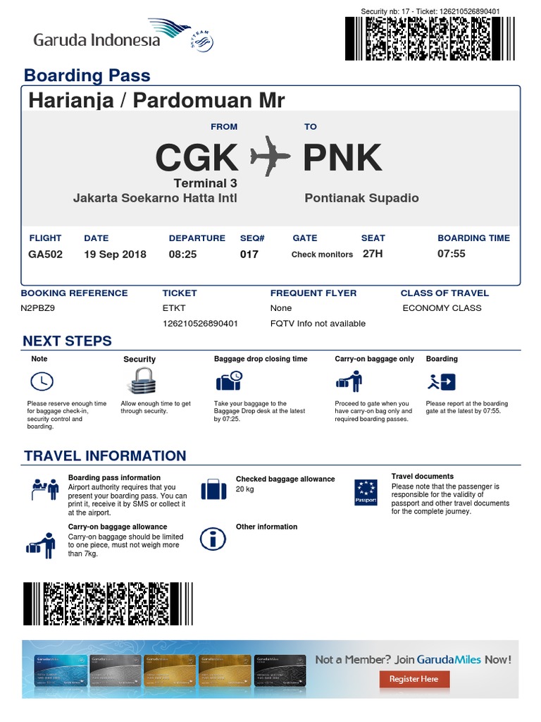 Contoh E Ticket Garuda Indonesia Transport Business - vrogue.co