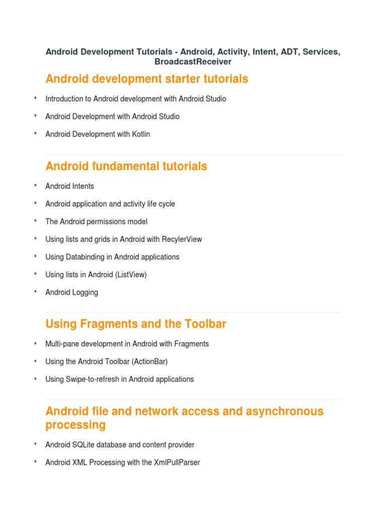 Android Development Tutorials | PDF | Android (Operating System) | Application Programming Interface