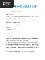 Pronombres COD y COI en francés | PDF | Objeto (gramática) | Pronombre
