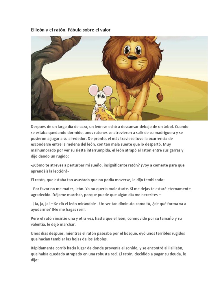 El León y El Ratón PDF | PDF | Ocio