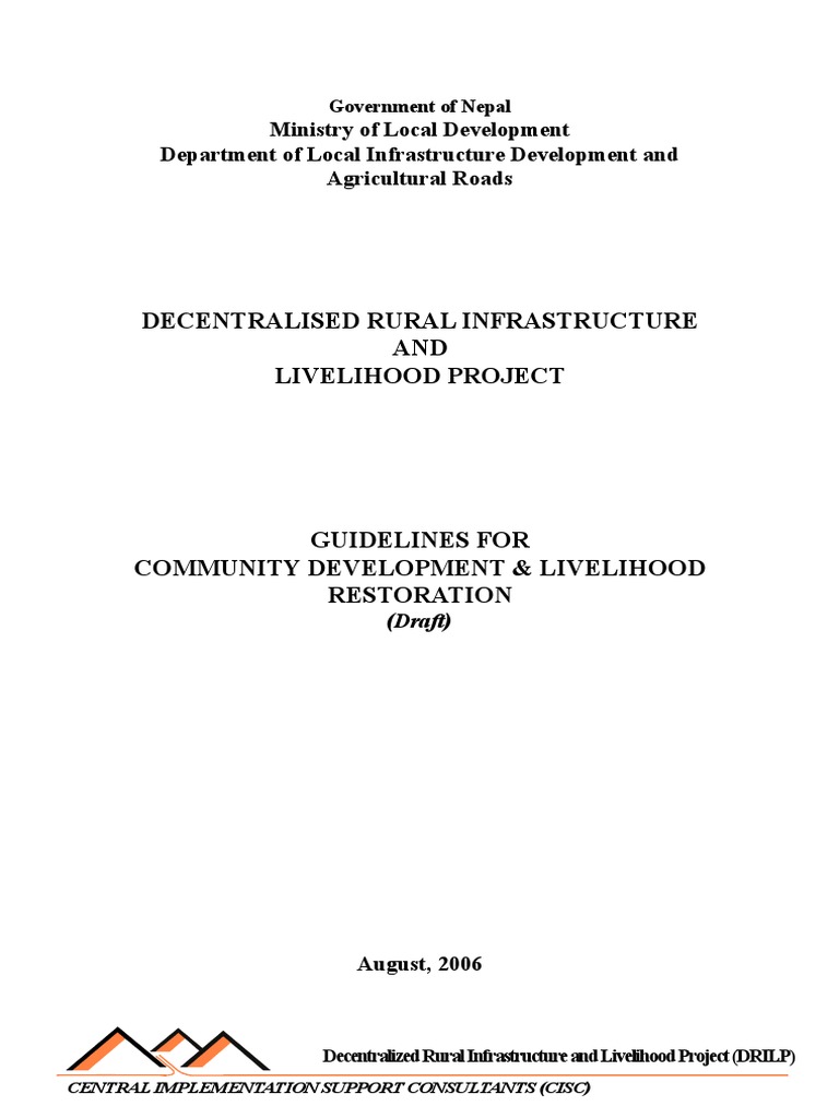 2.1 Guidelines For Community Development & Livelihood Restoration | PDF ...