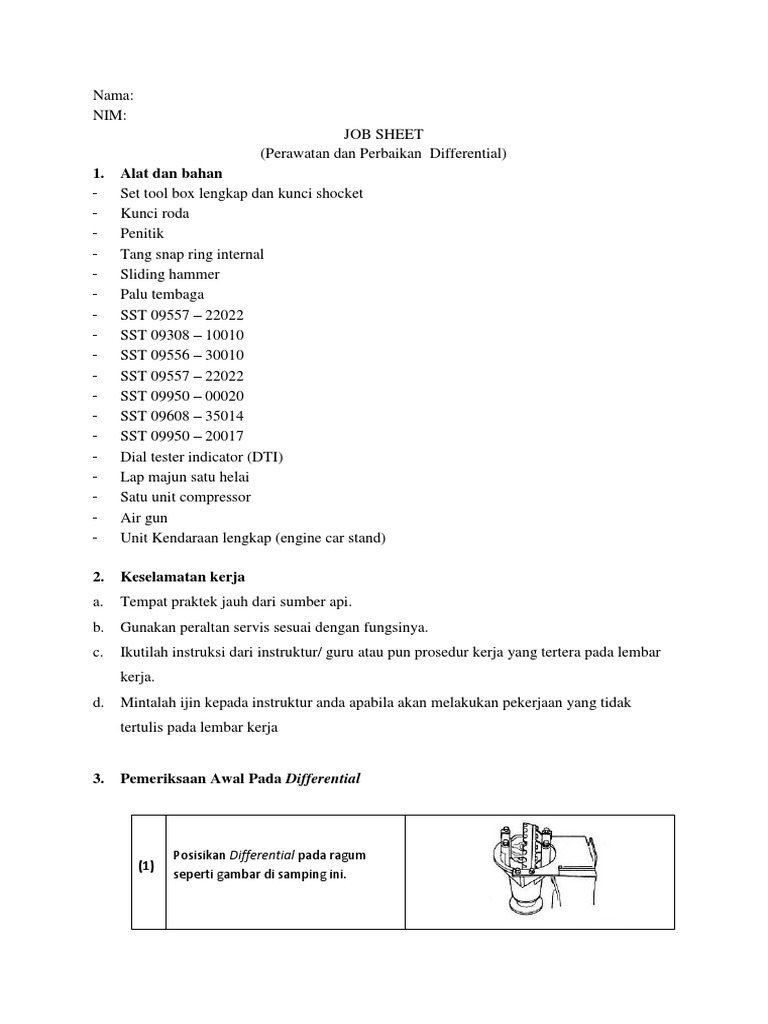 Job Sheet Gardan Fix | PDF