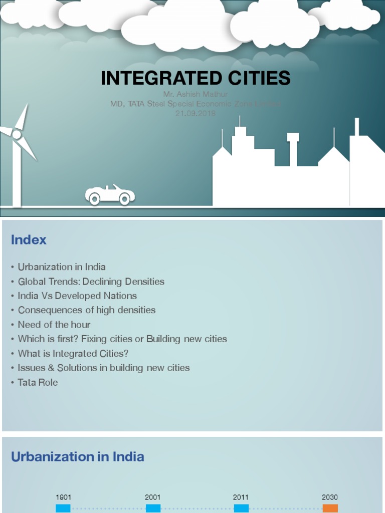 Integrated Cities: Mr. Ashish Mathur MD, TATA Steel Special Economic ...