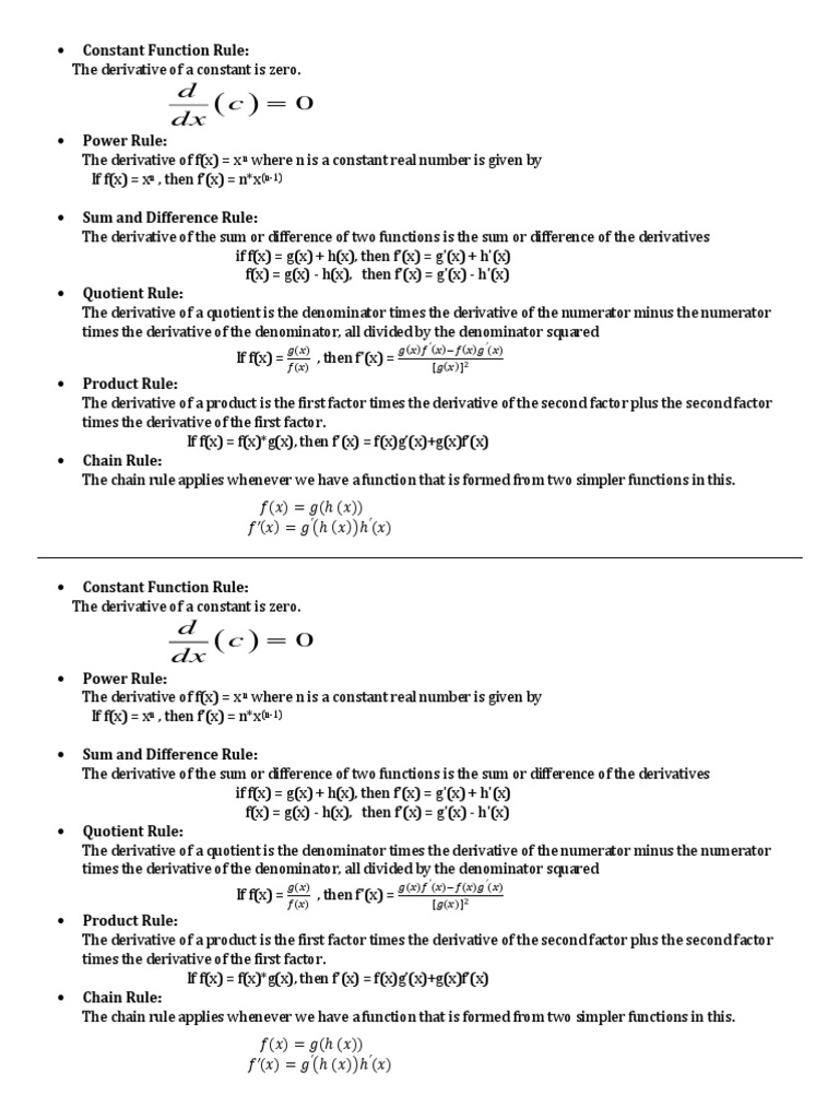 D C DX: Constant Function Rule | PDF | Derivative | Fraction (Mathematics)