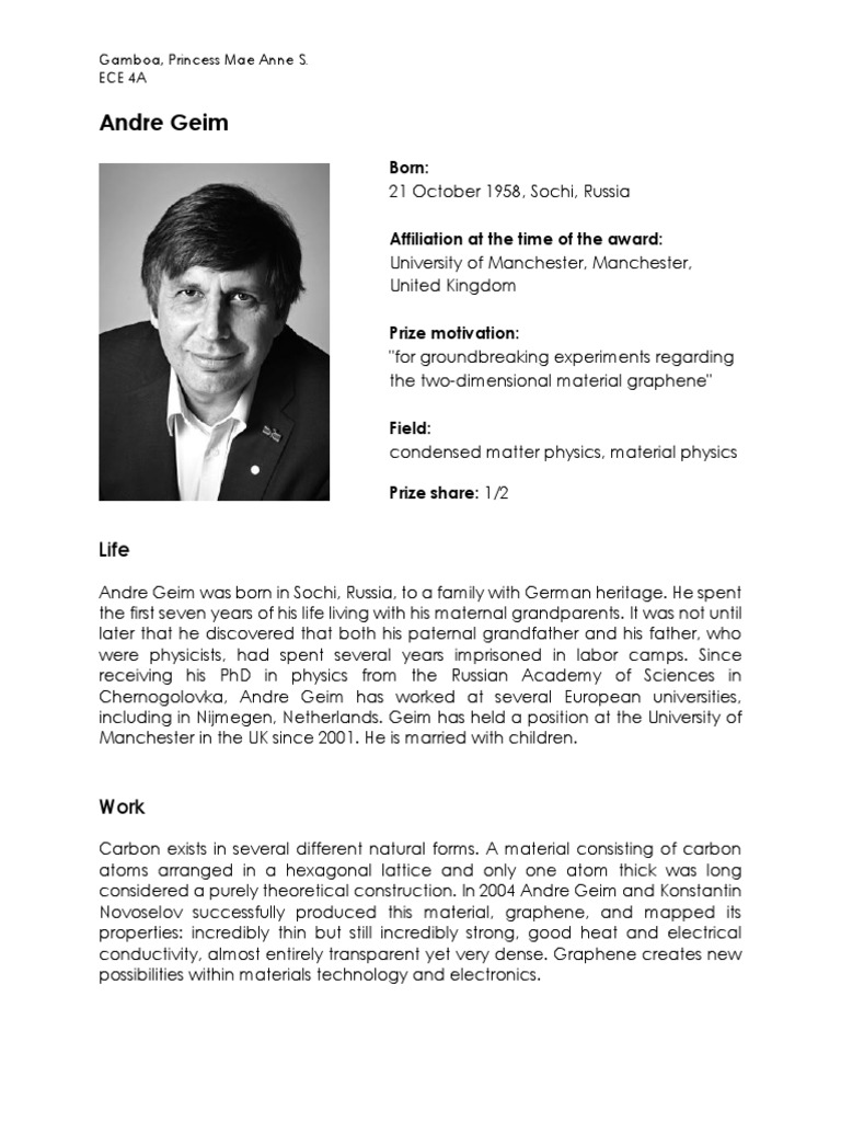 Andre Geim | PDF