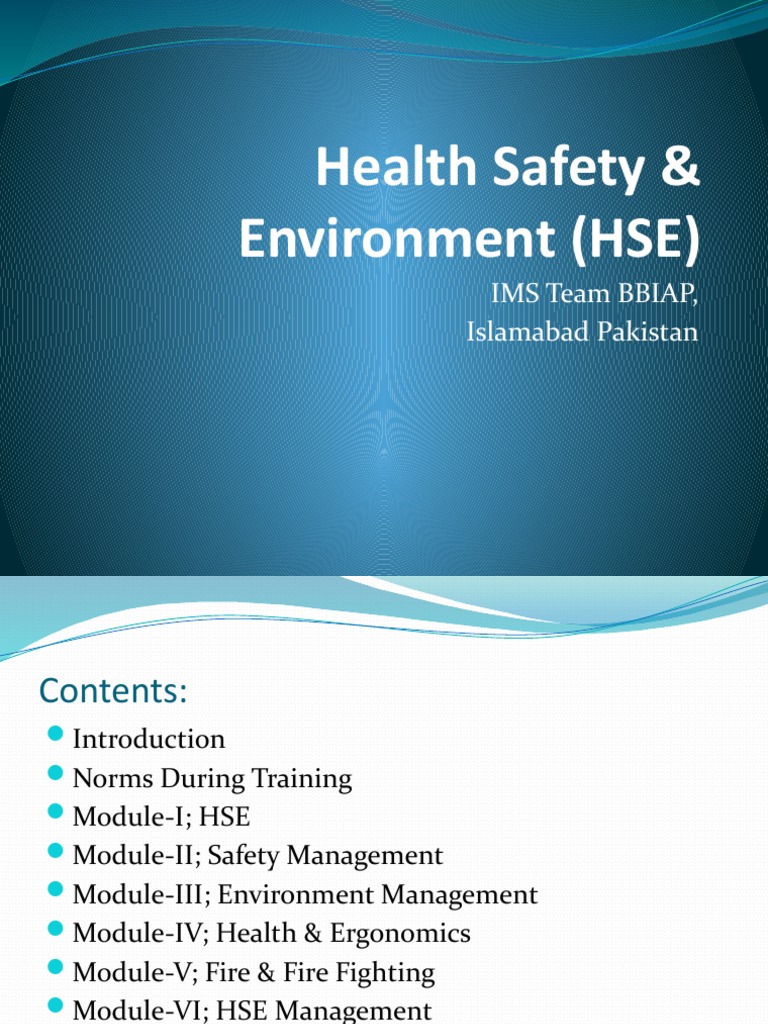 HSE Training Modules Overview | PDF | Fires | Human Factors And Ergonomics