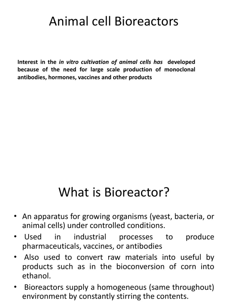 Animal Bioreactor | PDF | Life Sciences | Physical Sciences