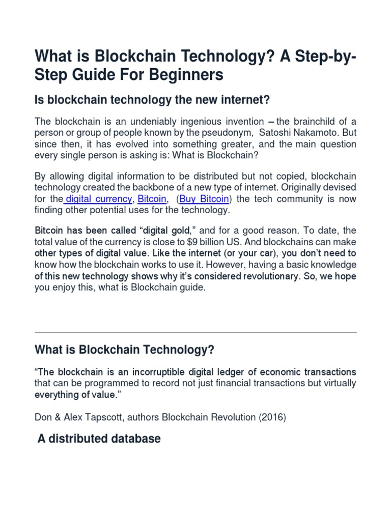 What Is Blockchain Technology - Collection | PDF | Internet Of Things ...