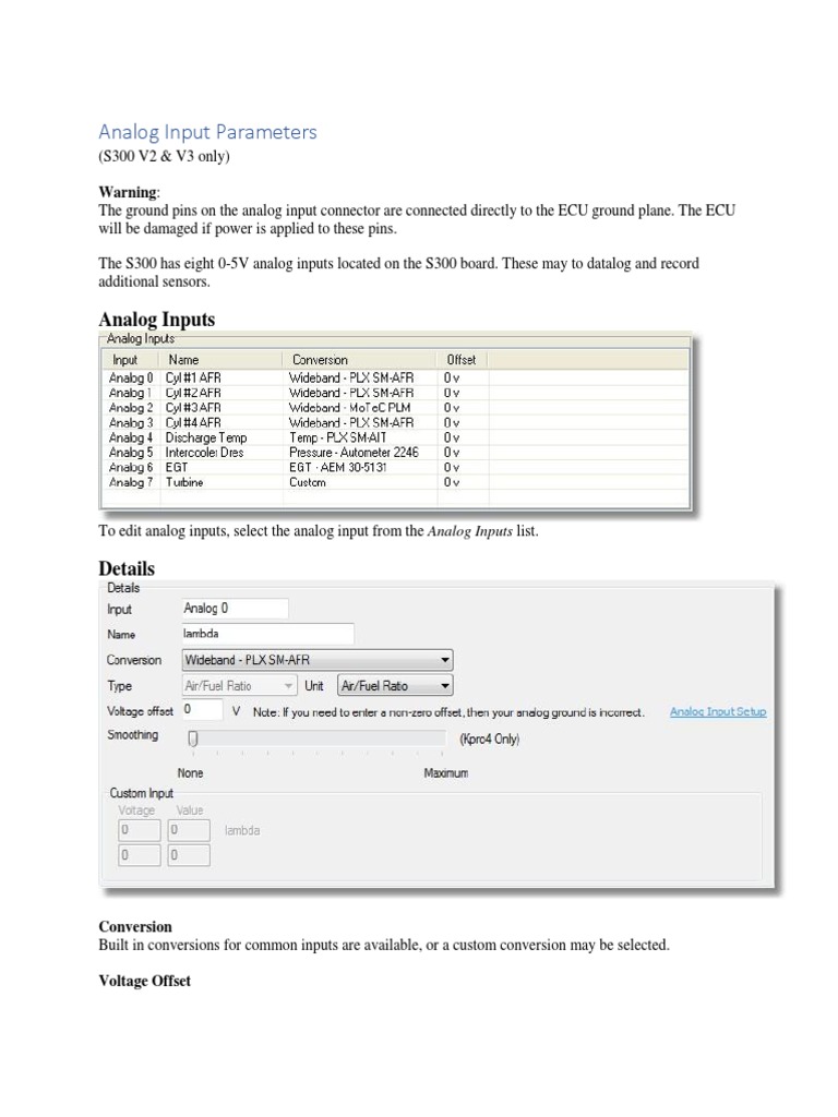 Analog Input Parameters Pdf Sensor Resistor
