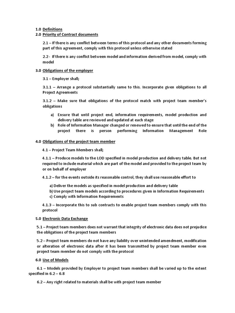 1.0 Definitions 2.0 Priority of Contract Documents | PDF | Treaty | License