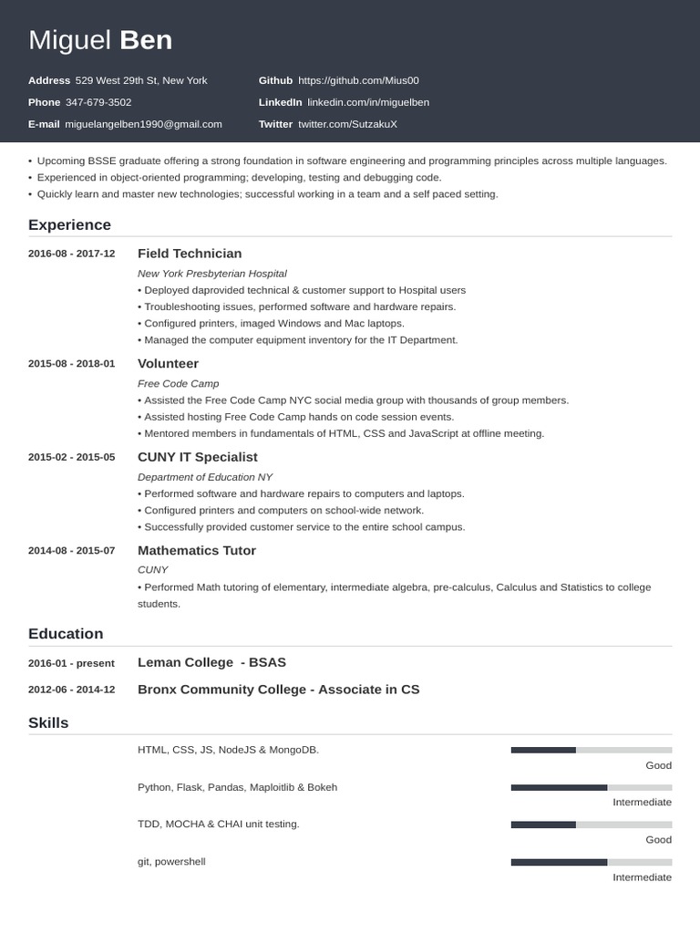 Resume Sample | PDF | Computer Engineering | Computing