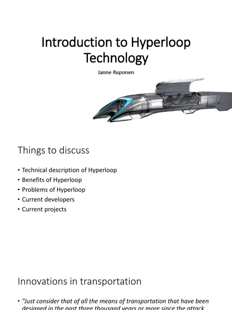 Hyperloop Technology and Trending | PDF | Hyperloop | Transport