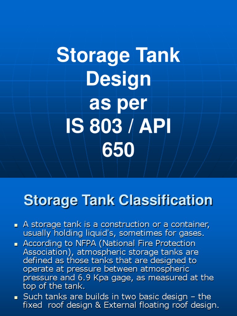 Tank Design As Per IS803 and API650 | PDF | Applied And ...