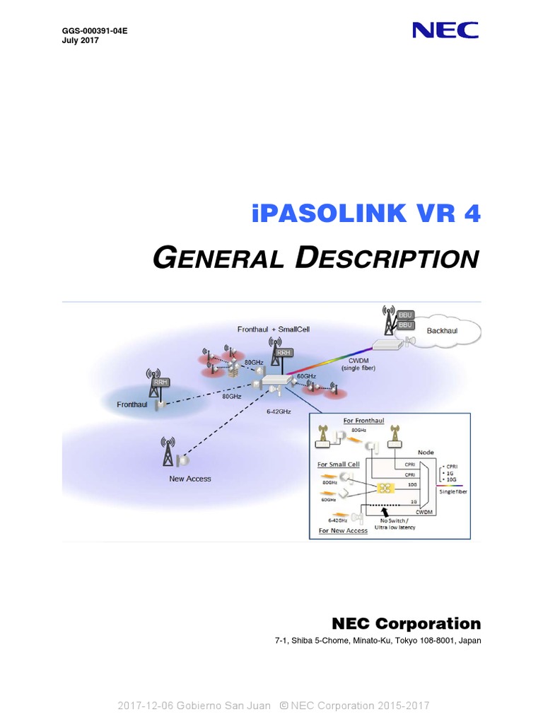 Eneral Escription: Ipasolink VR 4 | PDF | Computer Network | Telecommunication