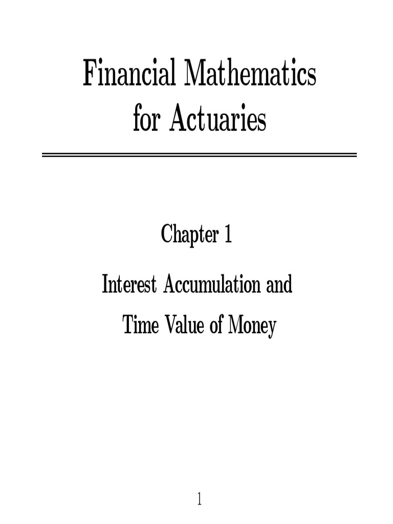 Financial Mathematics for Actuaries.pdf | Present Value | Compound Interest