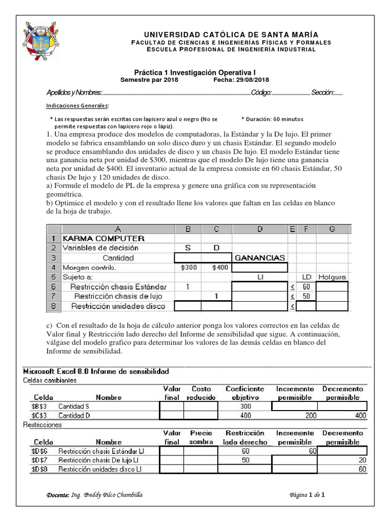 Practica Teoria IO | PDF