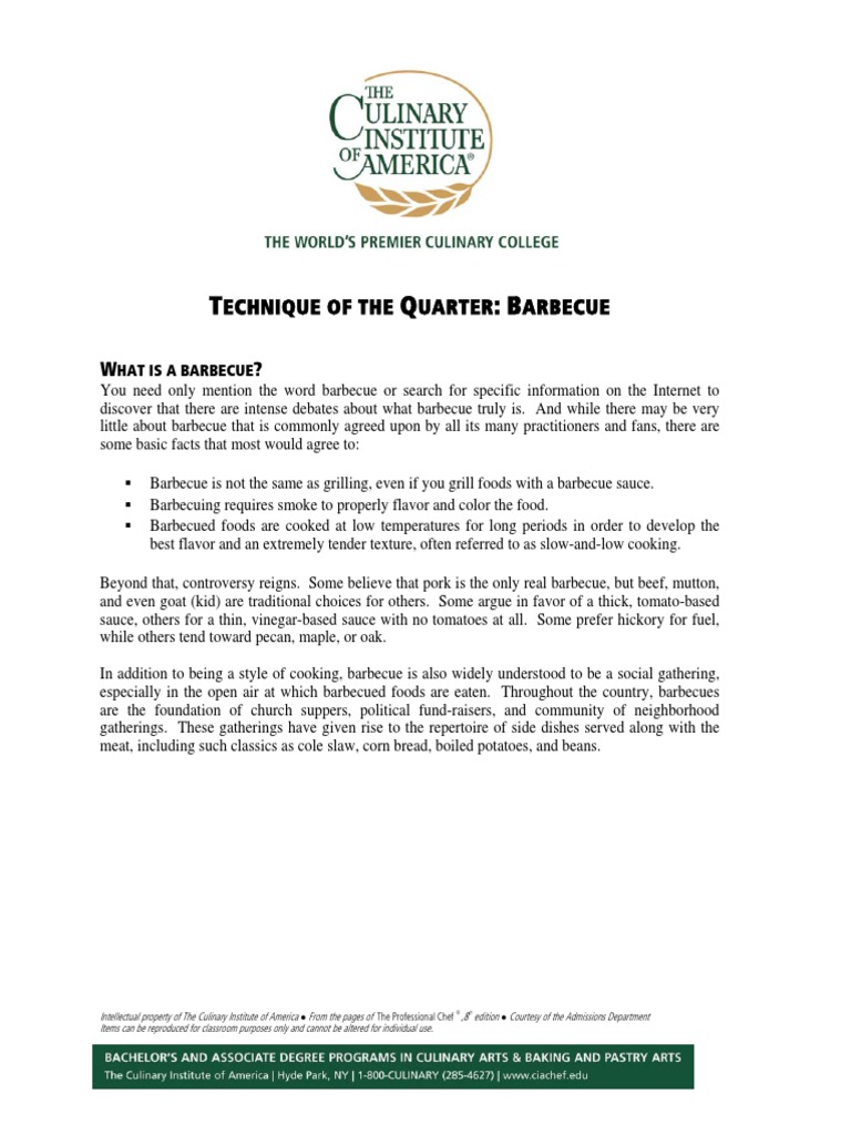 Techniques BBQ | PDF | Barbecue | Mustard (Condiment)