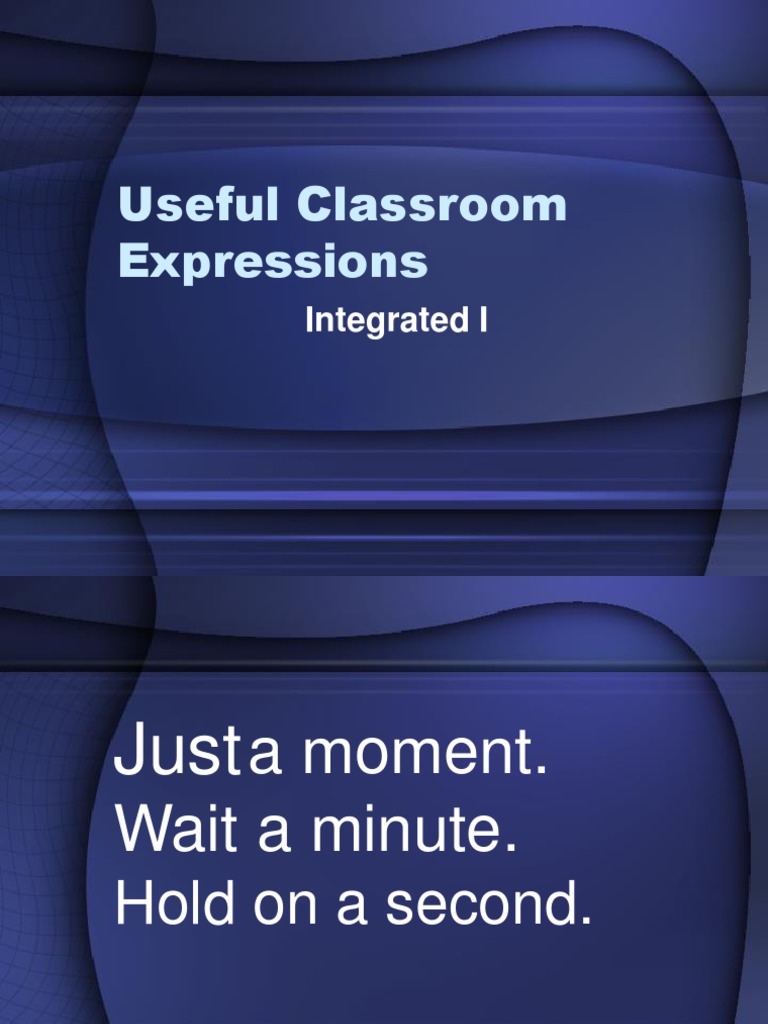 Useful Classroom Expressions | PDF