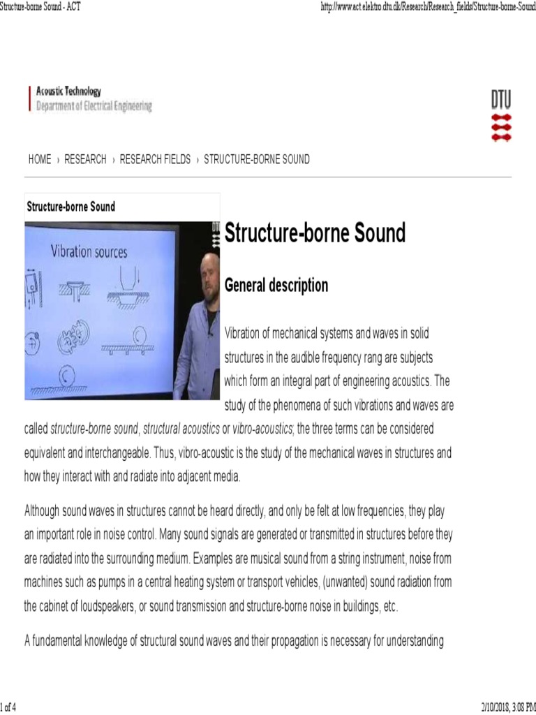 Structure-Borne Sound - ACT | PDF | Sound | Waves