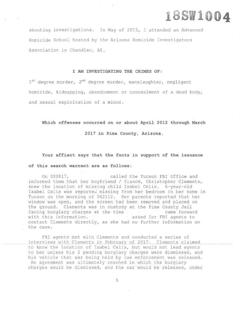 Christopher Clements Investigation | PDF