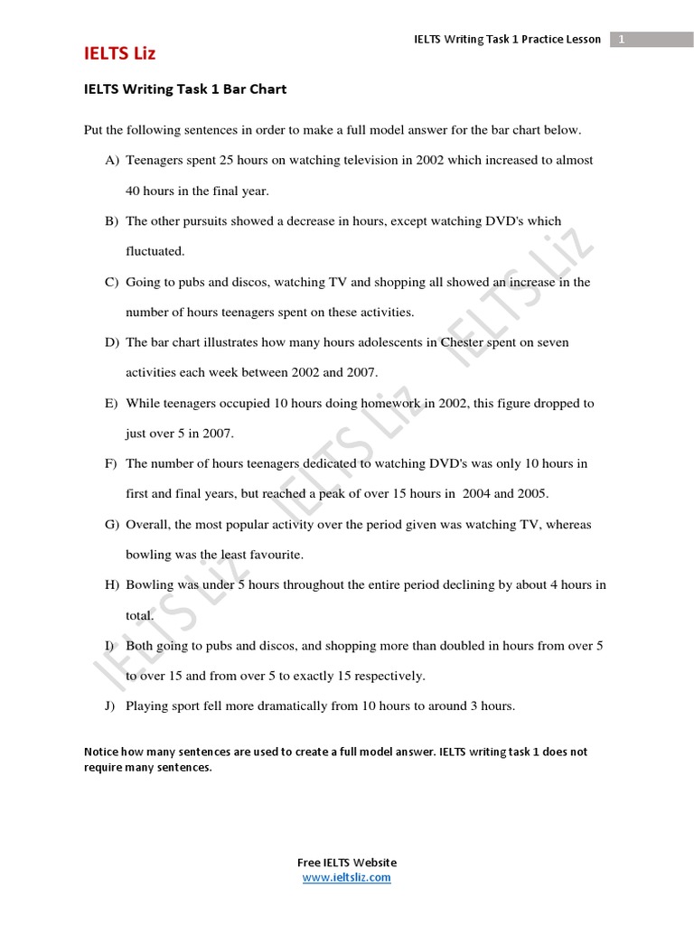 Bar Chart Model Lesson | PDF