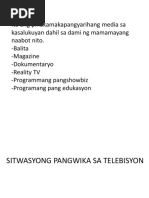 Komunikasyon Sa Radyo at Telebisyon | PDF