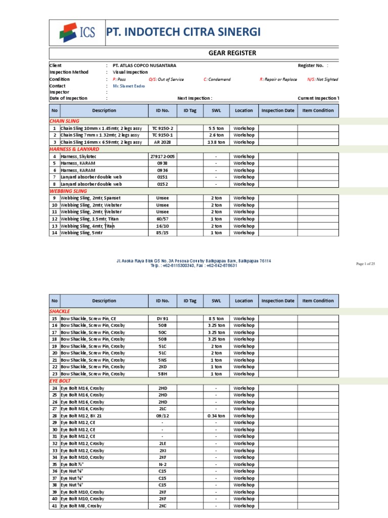 Inspection List For Electrical Portable | PDF | Equipment | Mechanical ...