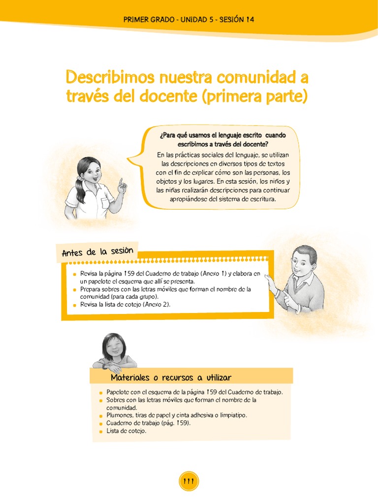 Descripción de mi comunidad para niños | PDF | Salón de clases