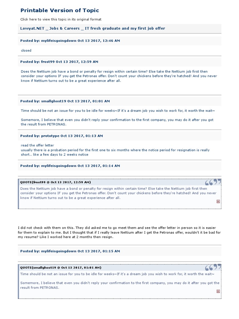 My First Job Offer | PDF | Business