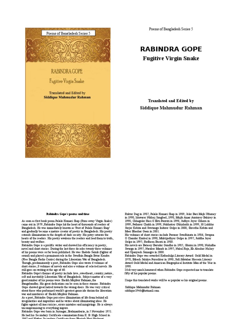 Poems Of Rabindra Gope Pdf Nature
