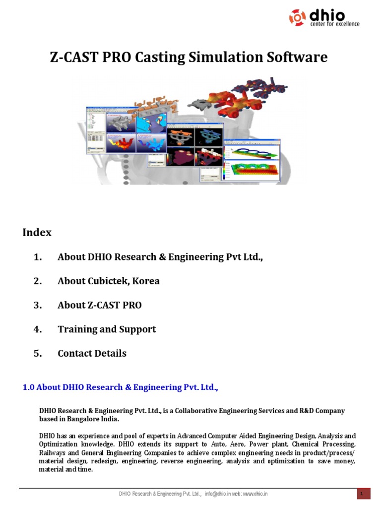 Z-Cast Pro Brochure | PDF | Simulation | Engineering