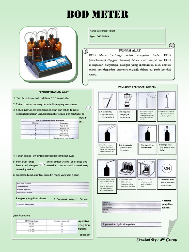 Pengoperasian dan Fungsi BOD Meter | PDF