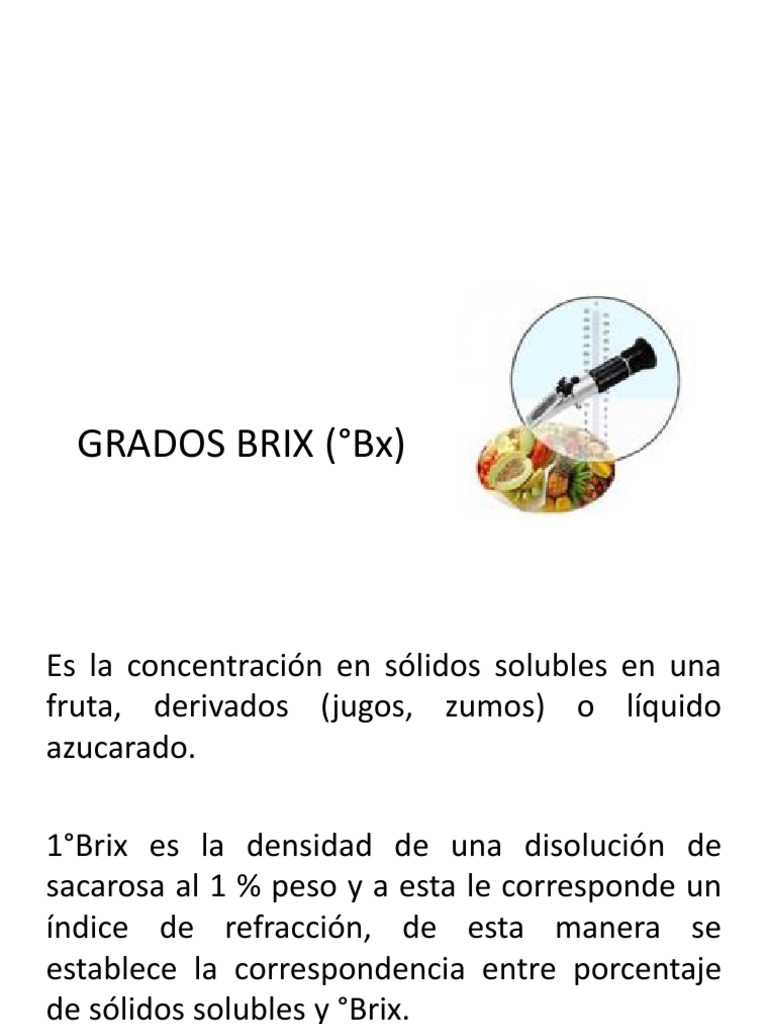GRADOS BRIX (°bx) | PDF