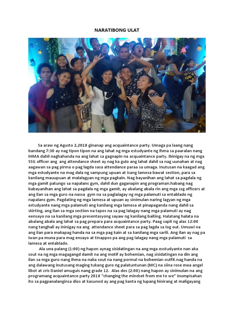 Naratibong Ulat | PDF