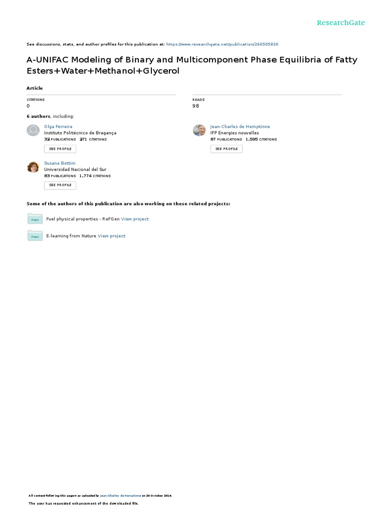 A-UNIFAC Modeling of Binary and Multicomponent Phase Equilibria of ...