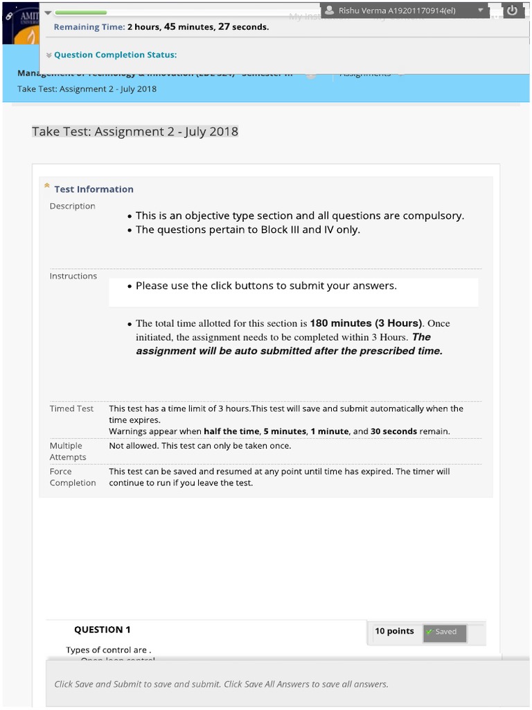 The Total Time Allotted For This Section Is 180 Minutes (3 Hours ...