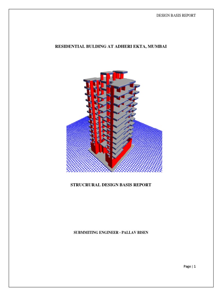 G+12 Design Basis Report | PDF | Bending | Beam (Structure)