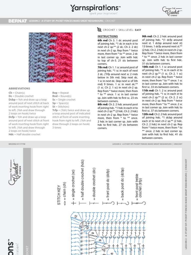 DCBP Crochet Stitch Instructions | PDF | Crochet | Needlework