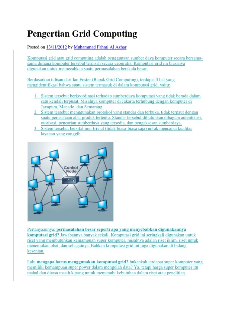 Pengertian Grid Computing | PDF | Seni | Komputer