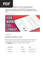 Kode Warna Kulit Manusia Secara Umum | PDF | Olahraga & Rekreasi