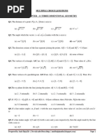 Ch 10 Vector Algebra Multiple Choice Questions (With Answers ...