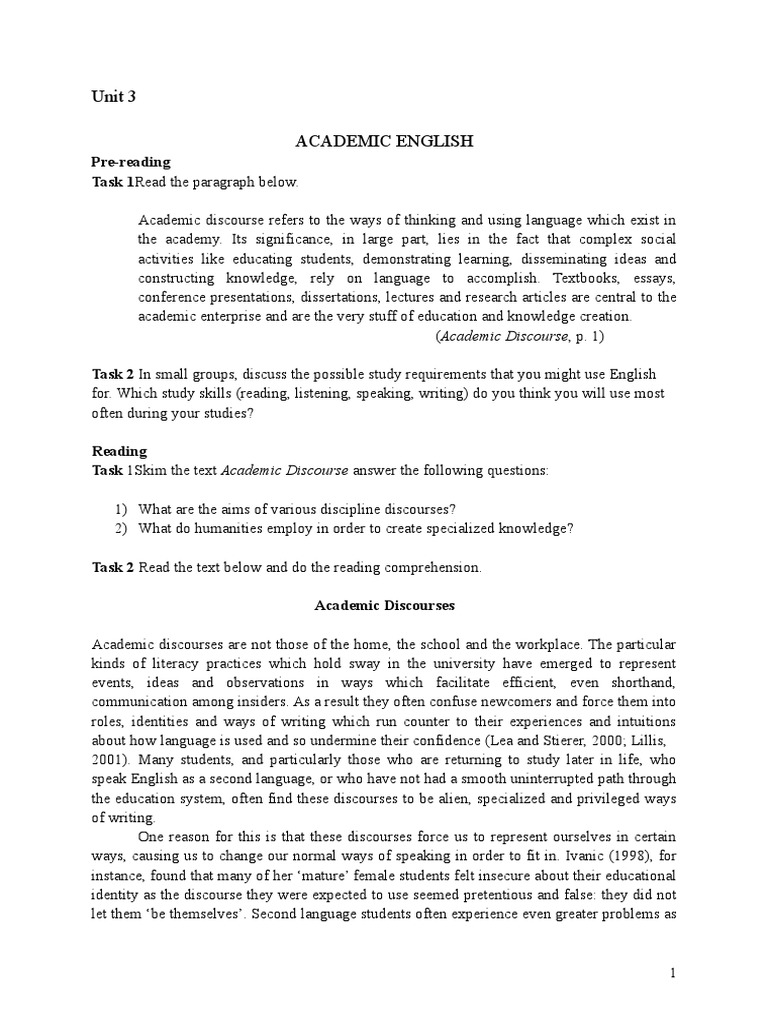 3 Academic English | PDF | Humanities | Vocabulary