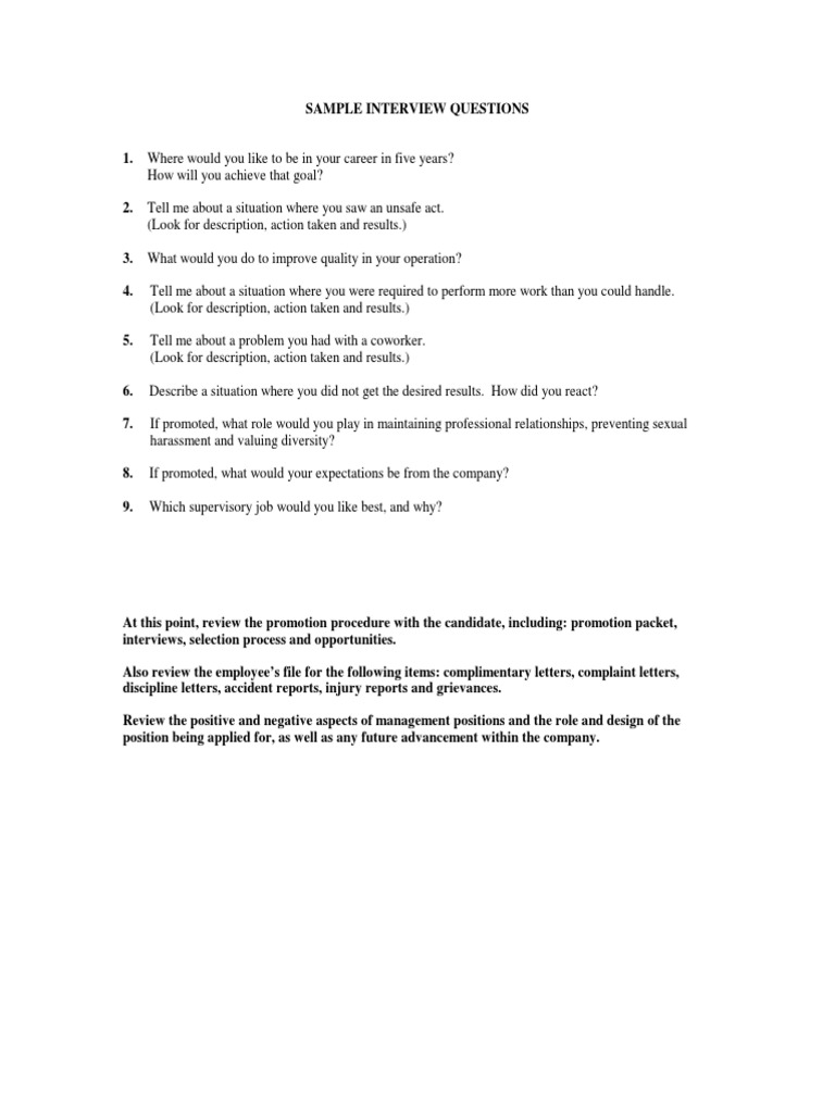 Interview Questions | PDF