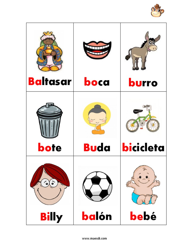 Lotería Sílabas Con B-B | PDF
