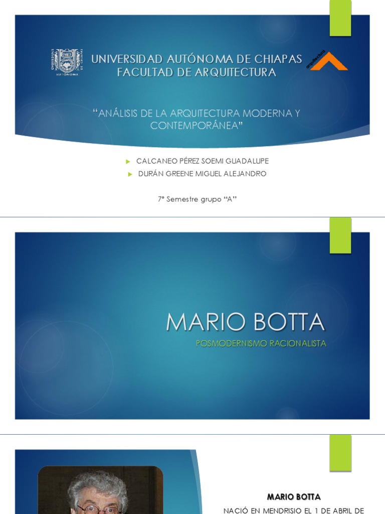 Mario Botta | PDF | Diseño arquitectonico | Arquitectura